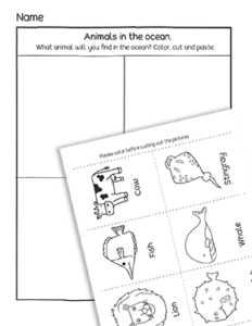 Ocean Animals, Fun deep blue sea theme activity sheets for preschool ...