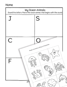 Ocean Animals, Fun deep blue sea theme activity sheets for preschool ...