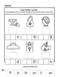 Two-letter sounds with vowels activities for preK children | Preschool365