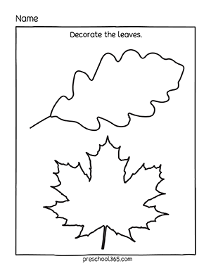 preschool-fall-leaves-activity-sheets-9e | Preschool365