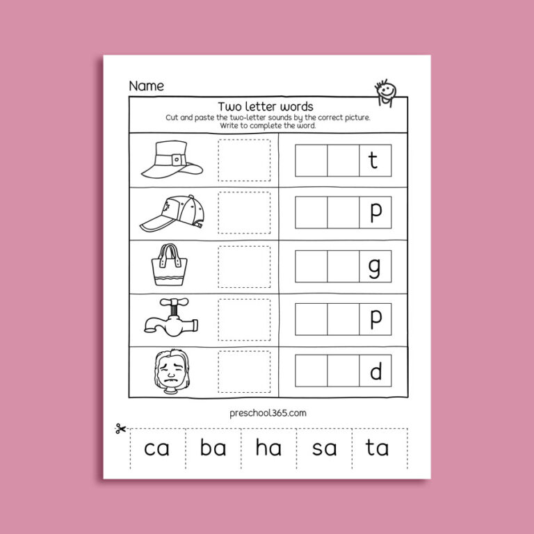 Two-Letter Sound Activity Packet (20 pages of reading, writinge)
