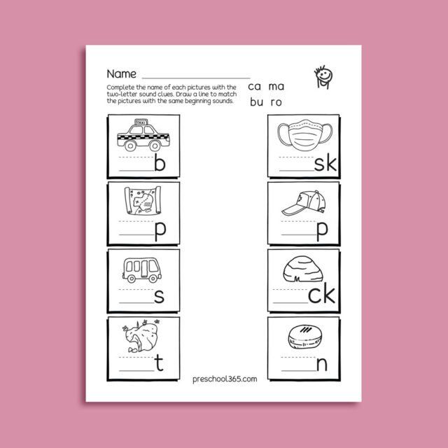 Two-Letter Sound Activity Packet (20 pages of reading, writinge)