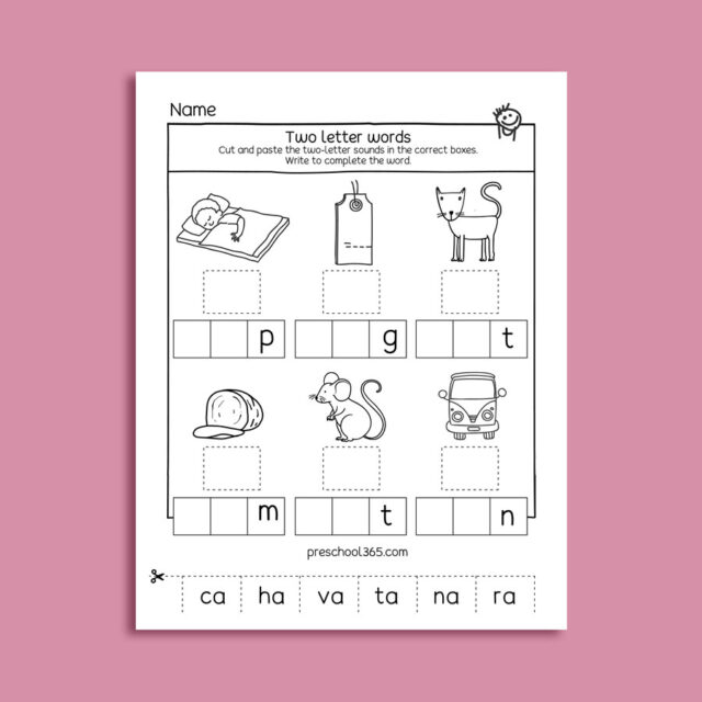 Two-Letter Sound Activity Packet (20 pages of reading, writinge)