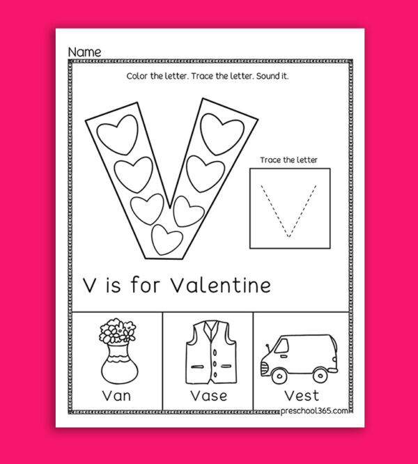 Little Hearts Valentine's Theme Preschool Packet (23-Page Activity Pack)