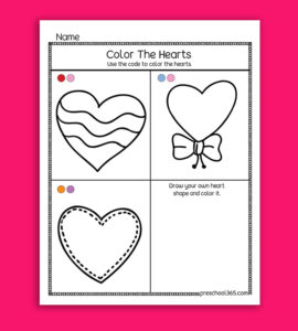 Little Hearts Valentine's Theme Preschool Packet (23-Page Activity Pack)