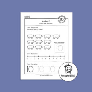My Fun Book of Numbers (0-10, 62 pages of Tracing, counting ...