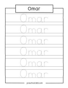 Keva Serenity Omar Aishna Marleen Lilyana Preschool Name Tracing Sheets
