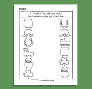 St. Patrick’s Day Activity Pack For Preschool 2-4yrs Olds