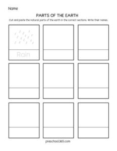 Earth Day Celebration Sheets for Kindergarten and 1st Grade