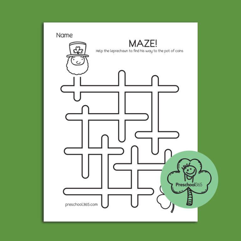 St. Patrick’s Day Activity Pack For Preschool 2-4yrs Olds