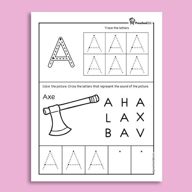 Uppercase Letter Tracing Activity Packet 2-5yr oldsPreschool365