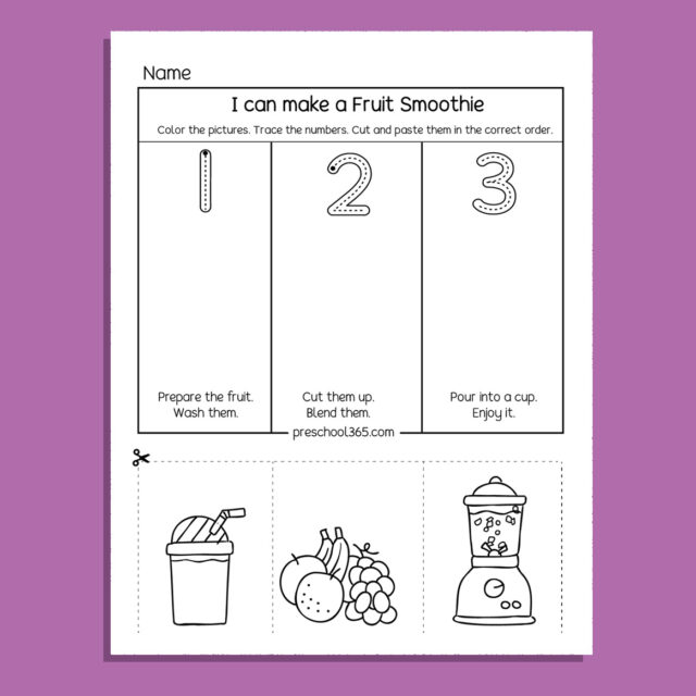 Preschool Sequence Activity Packet for 2-4yr-olds