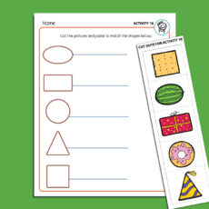 Match, Trace, and Paste Preschool Pre-writing Activity Packet (0-4yrs)