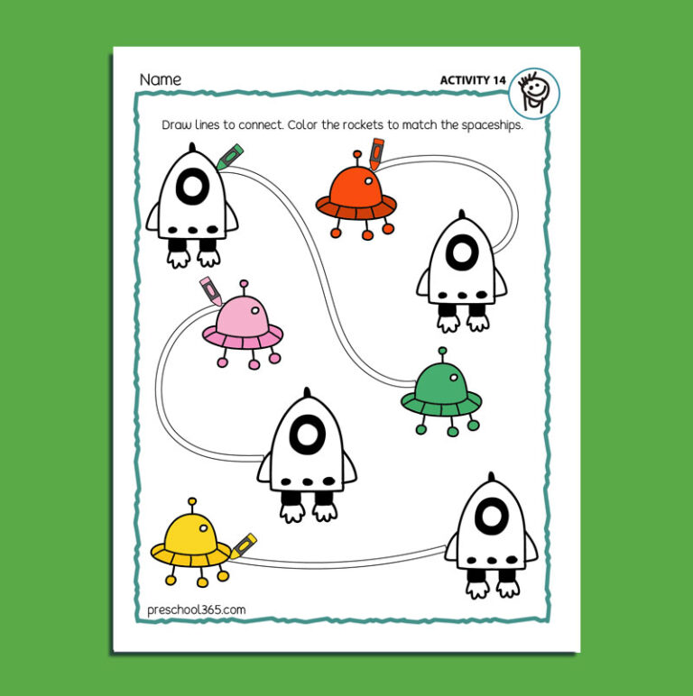 Match, Trace, and Paste Preschool Pre-writing Activity Packet (0-4yrs)