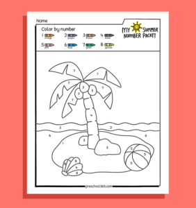 My Summer Number Packet 1 for 3-5yr-olds