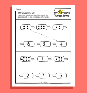 My Summer Number Packet 1 for 3-5yr-olds