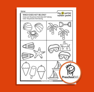 My Summer Number Packet 1 for 3-5yr-olds