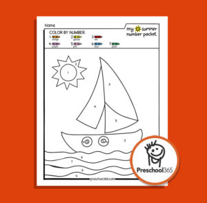 My Summer Number Packet 1 for 3-5yr-olds