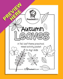 Preschool Autumn Leaves Activity printables