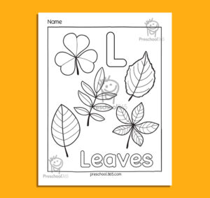 Autumn Leaf Theme Preschool Activity Packet for 3-4yr-olds