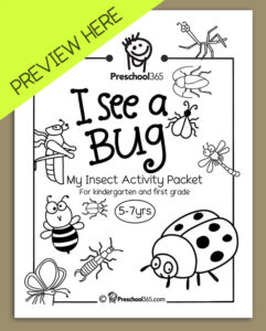 A free science activity worksheet on Insects for kindergarten and first ...