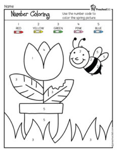 Simple Spring Numbers Theme Activity Sheets L1