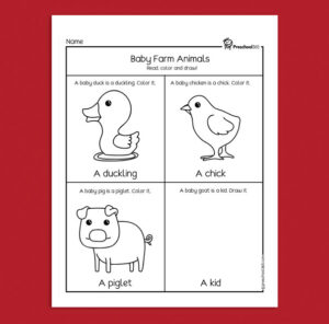 My Farm Animals Preschool Activity Packet (21 activities)