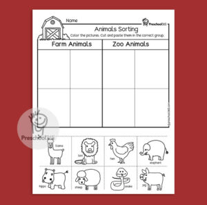 My Farm Animals Preschool Activity Packet (21 activities)