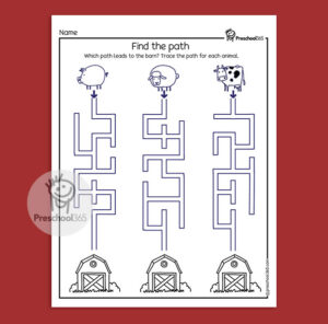 My Farm Animals Preschool Activity Packet (21 activities)