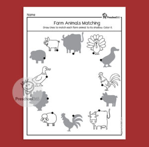 My Farm Animals Preschool Activity Packet (21 activities)