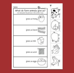 My Farm Animals Preschool Activity Packet (21 activities)