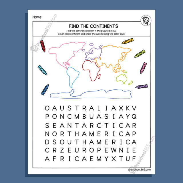 A Big World Kindergarten Geography Activity Packet (25pages)