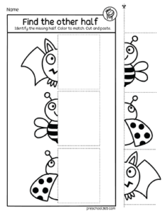 Free symmetrical drawing activities for preschool children