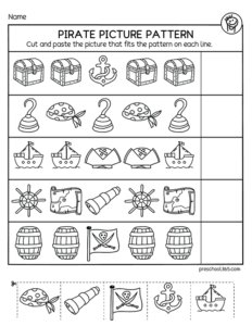 Free Pirate theme coloring, counting, numbers and sounds activity ...