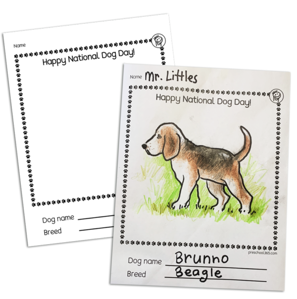 Happy-National-Dog-Day-Preschool-Activity | Preschool365