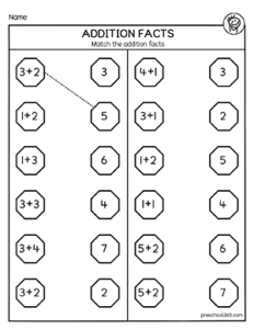 Match the addition facts