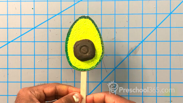 How to make an avocado craft from egg box for preschool children