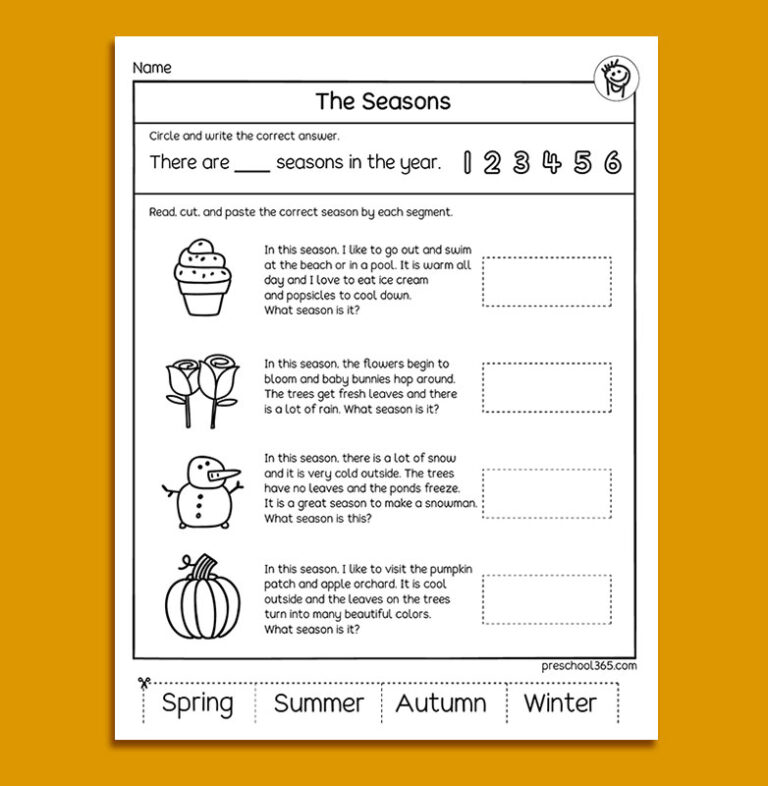 Seasons and Colors 14 Activities for 5-7year-olds