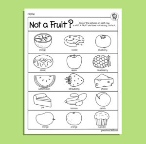 Fruits Fun Activity Packet for 2-4yr-olds