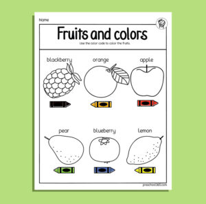 Fruits Fun Activity Packet for 2-4yr-olds