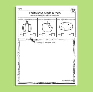 Fruits Fun Activity Packet for 2-4yr-olds