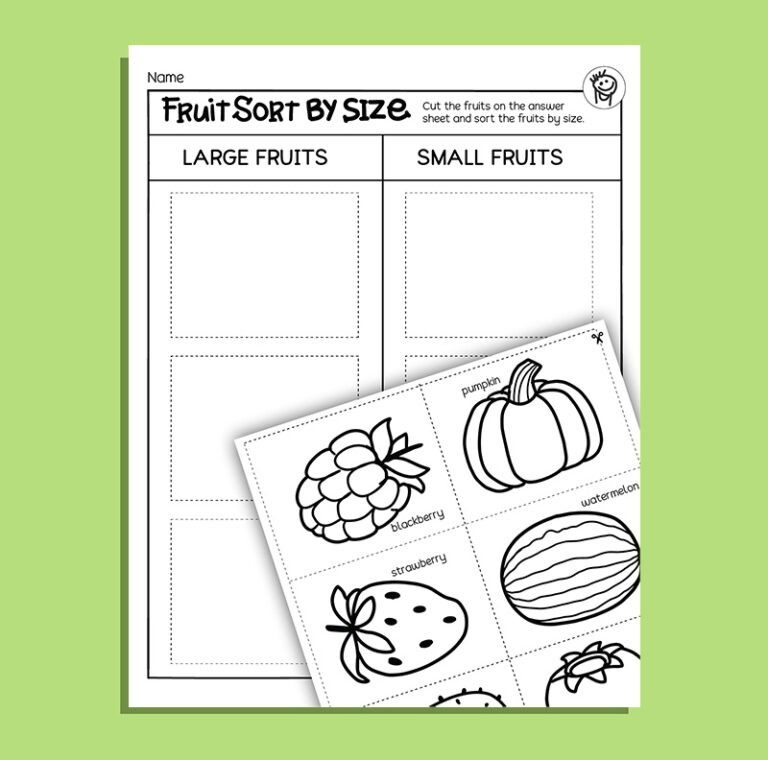 Fruits Fun Activity Packet for 2-4yr-olds