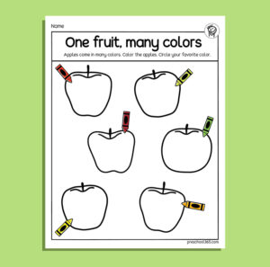 Fruits Fun Activity Packet for 2-4yr-olds