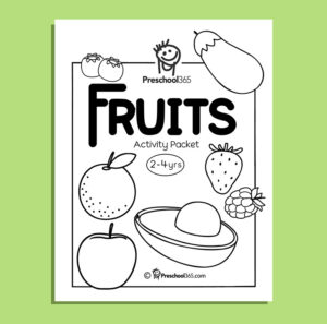 Fruits Fun Activity Packet for 2-4yr-olds
