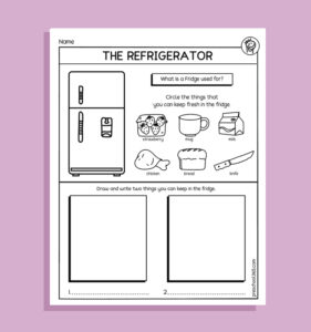 Kitchen Utensils Activity Packet for 5-7yr-olds
