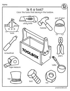 My Tools Preschool activities