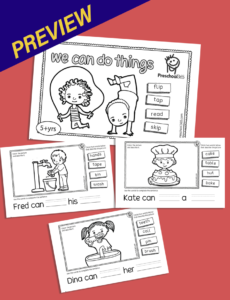 We Can Do Things Read And Write Activity for Kindergarten and First Grade
