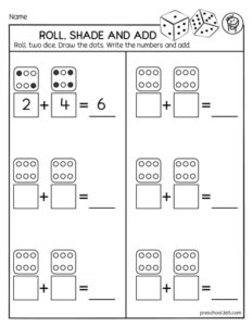 Fun Dice Rolling Activities for kids in PreK