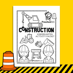 Construction Theme Activity Packet for 4-7yr-old