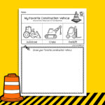 Construction Theme Activity Packet for 4-7yr-old